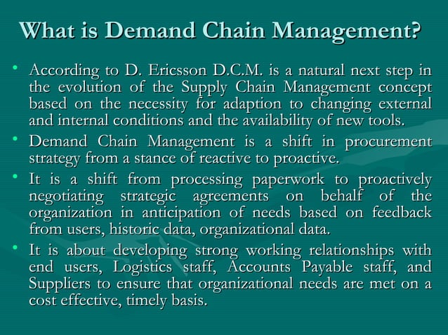 Demand chain management | PPT