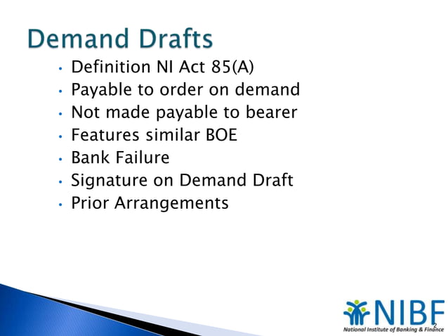 Demand drafts | PPTX