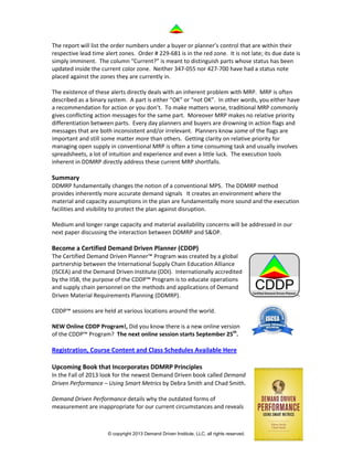 Demand driven mrp & mps | PDF