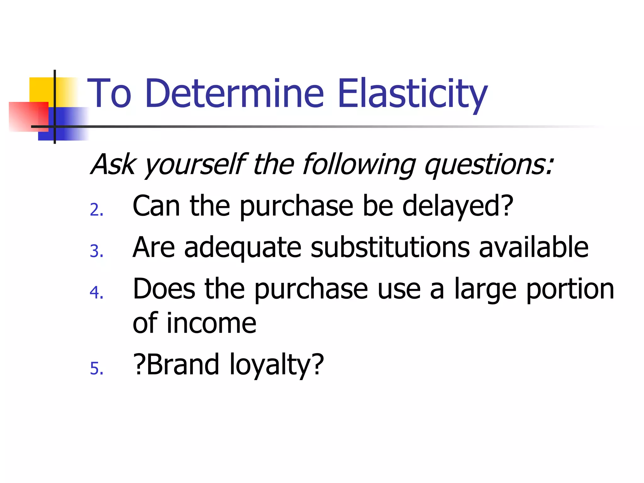 Demand elasticity | PPT