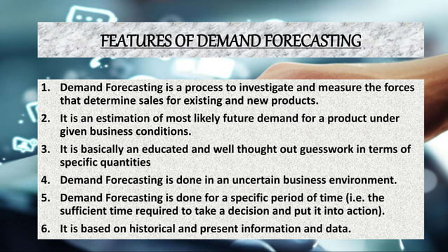 DEMAND ESTIMATION AND FORCASTING.pptx | Business | Business and Finance