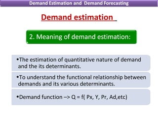 Demand Estimation and Demand Forecasting | PPT