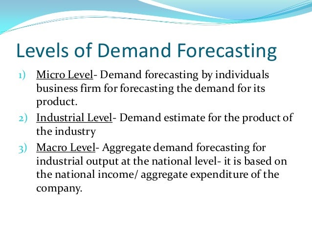 Demand forecasting