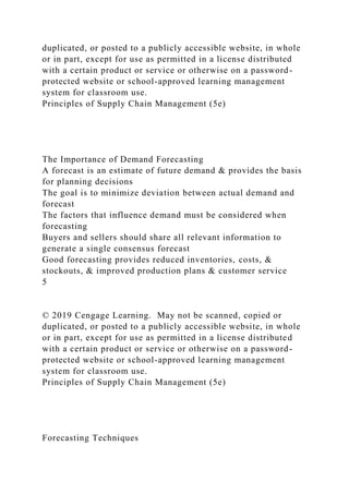 DEMAND FORCASTINGChapter 5Prepared by Cynthia Wisner, MBA1.docx