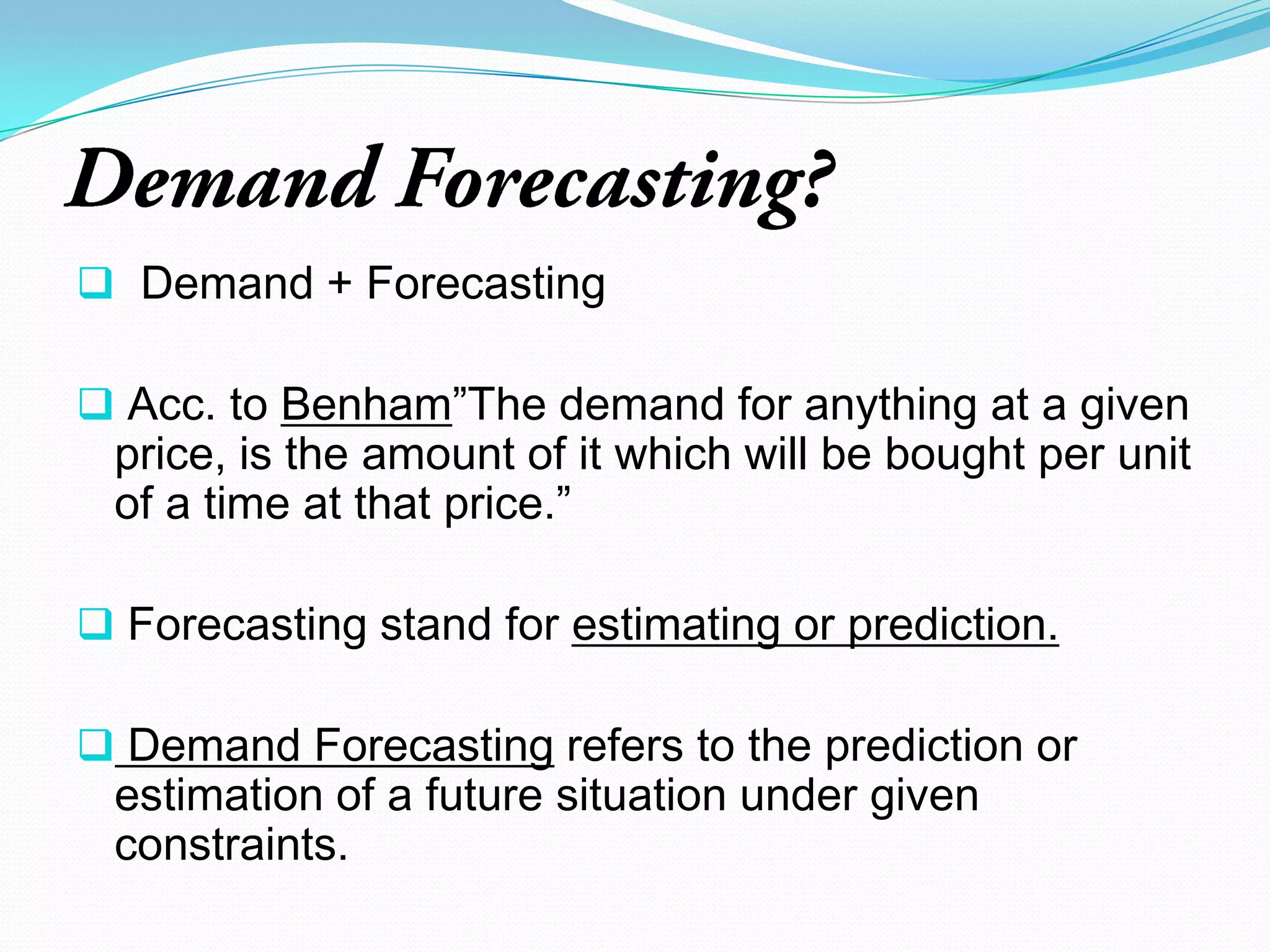Demand forecasting. | PPT