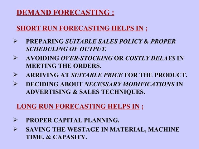 Demand forecasting | PPT | Business | Business and Finance