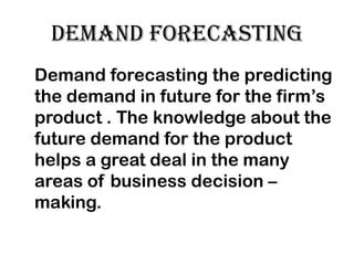 Demand forecasting | PPT
