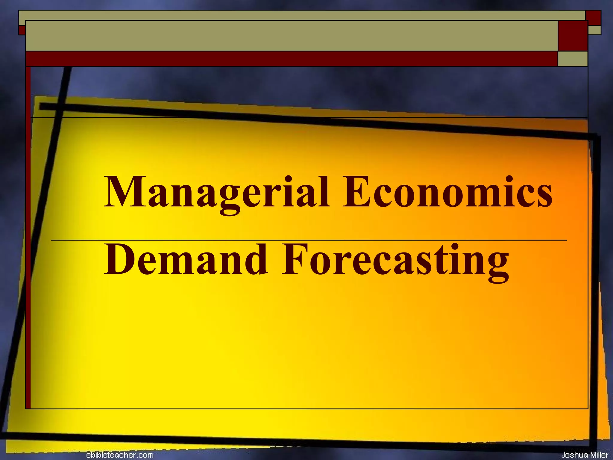 Demand forecasting | PPT