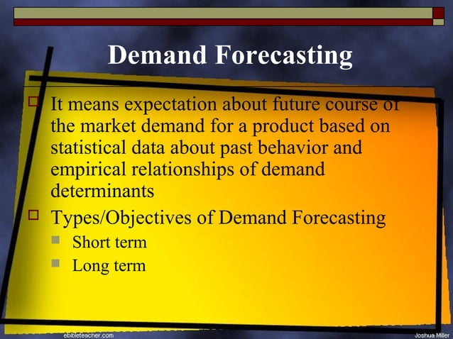 Demand forecasting | PPT