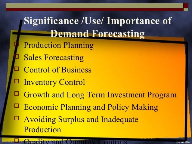 Demand forecasting