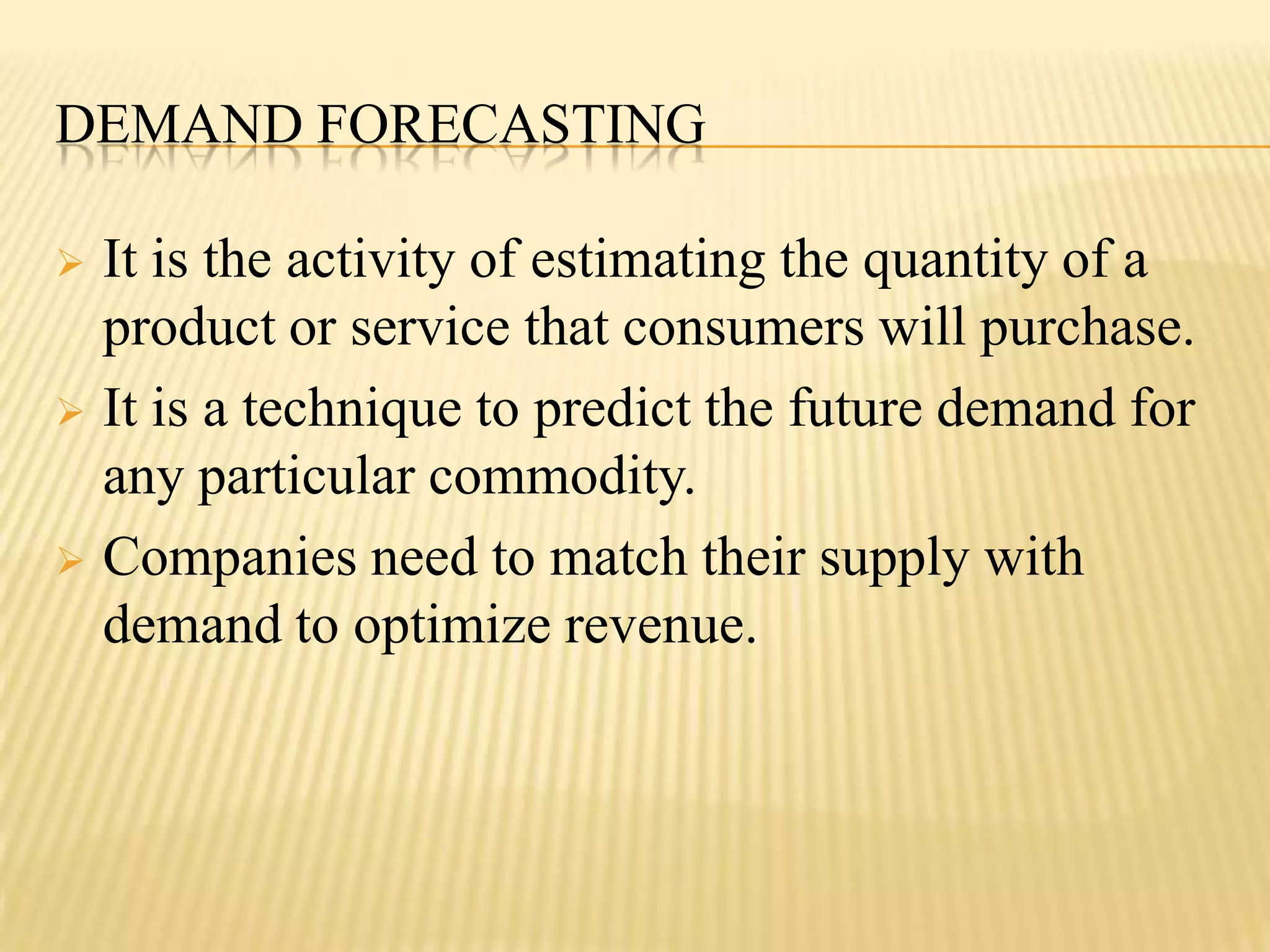 Demand forecasting | PPT