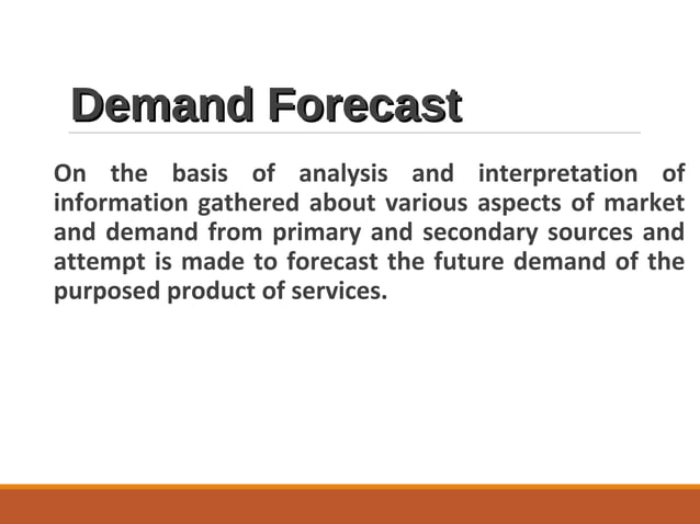 Demand forecasting | PPT