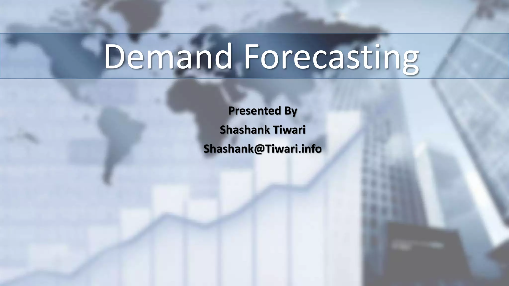 Demand Forecasting - Operations Management | PPTX