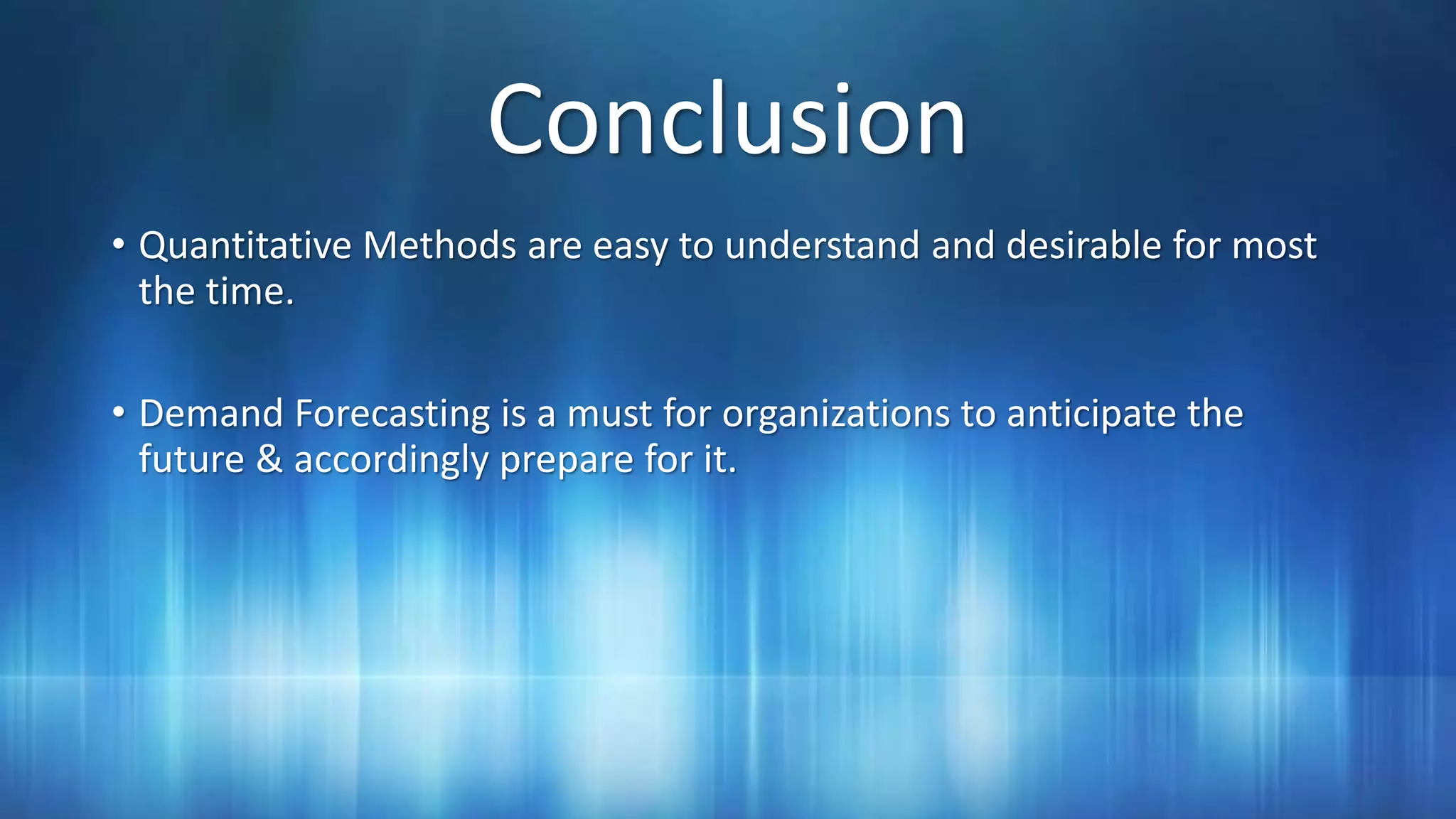 Demand Forecasting - Operations Management | PPTX