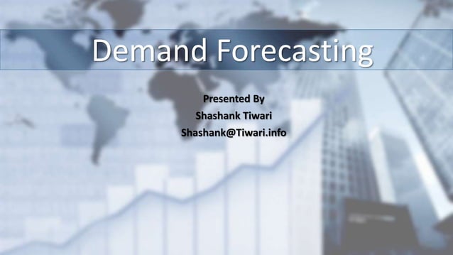 Demand Forecasting - Operations Management | PPTX