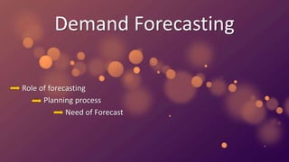 Demand Forecasting - Operations Management | PPTX