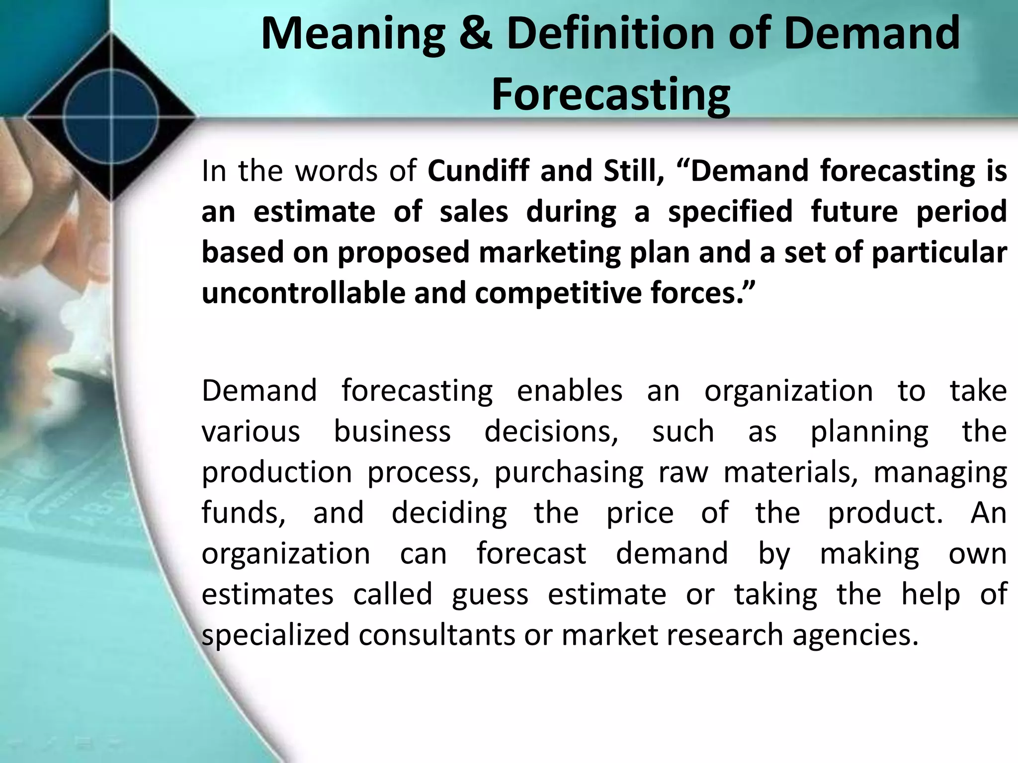 Demand forecasting | PPTX