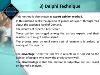 Demand forecasting | PPTX