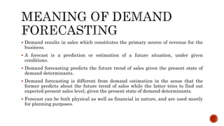 Introduction to demand forecasting | PPTX