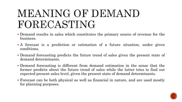 Introduction to demand forecasting | PPTX