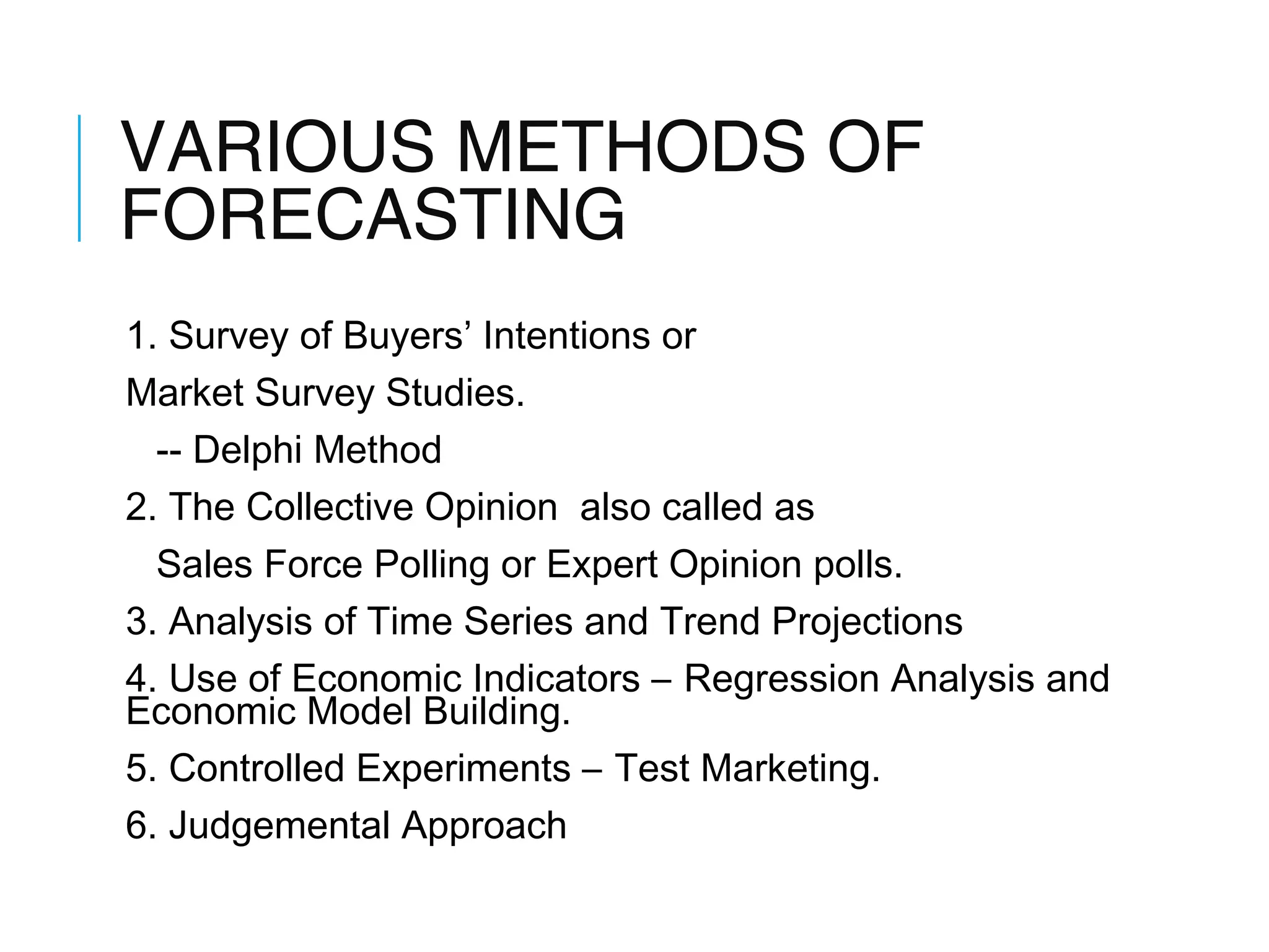 Demand forecasting and its methods | PPT