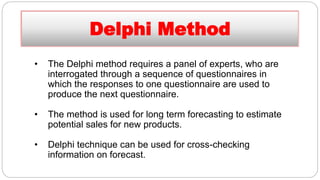 Demand forecasting ppt | PPTX | Business | Business and Finance