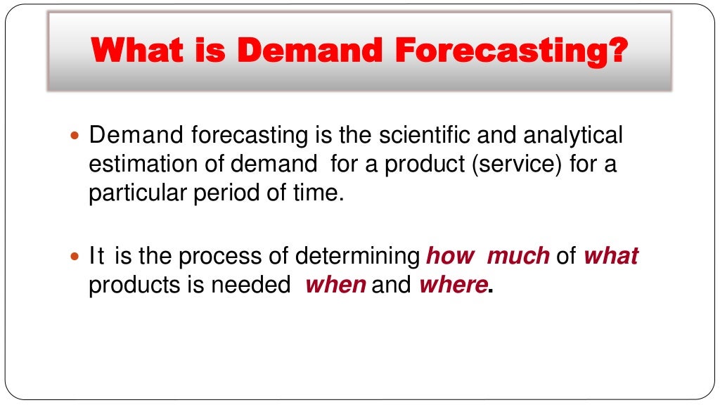 Demand forecasting ppt