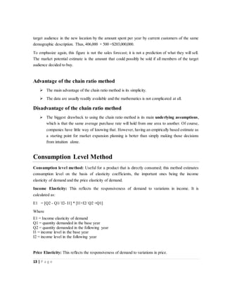 Demand forecasting with Delphi Method, Trend Projection Method and other methods | DOCX