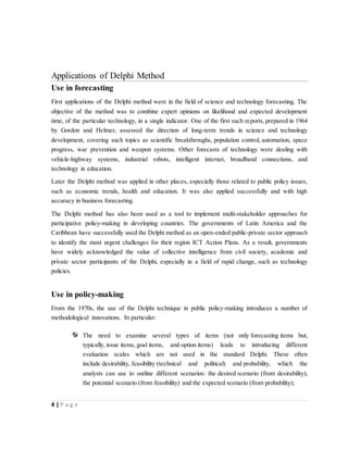 Demand forecasting with Delphi Method, Trend Projection Method and ...