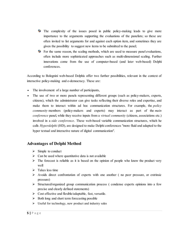 Demand forecasting with Delphi Method, Trend Projection Method and ...