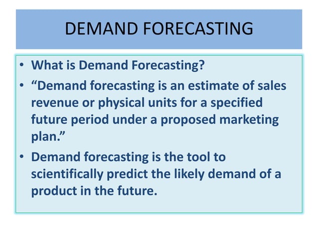 demand forecasting Latest.ppt demand forecasting ppt | PPT