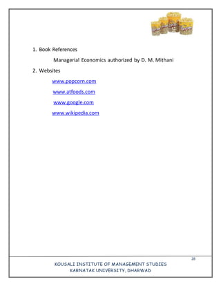 Demand forecasting of "POPCORN" in Hubli-Dharwad | DOCX