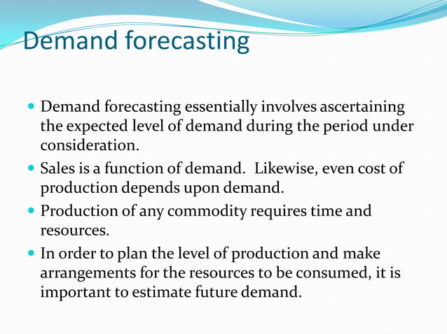 Demand forecasting ppt | PPTX | Logistics | Business