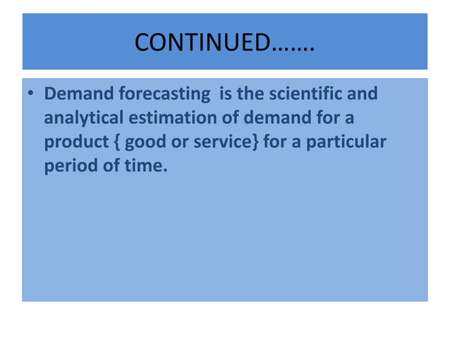 Demand forecasting ppt | PPT