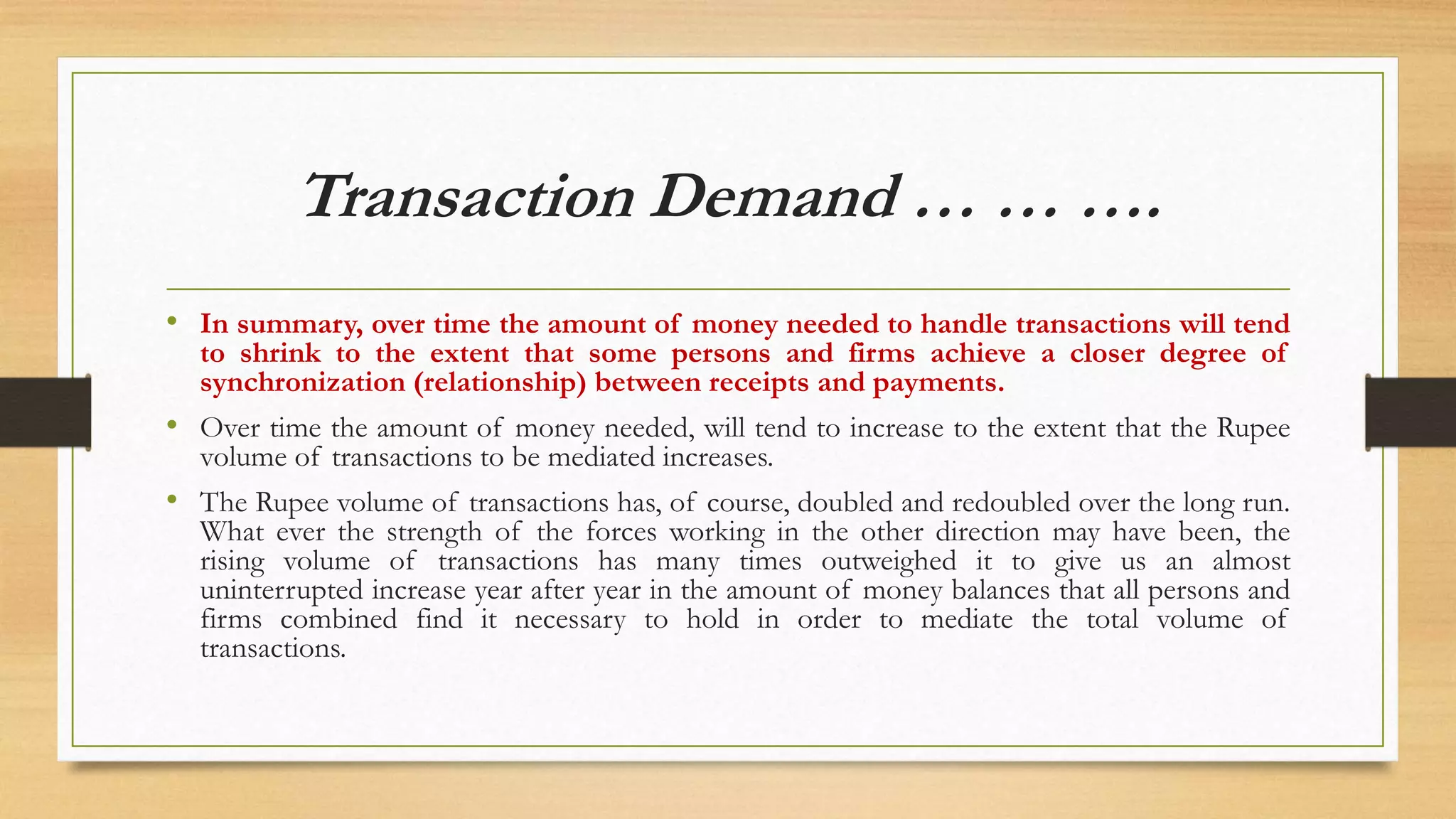 Demand for money | PPTX