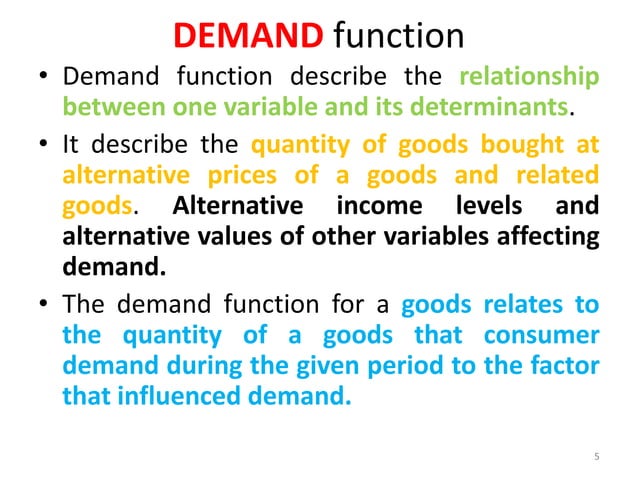 Demand function - ENGINEERING ECONOMICS & FINANCIAL ACCOUNTING - DR.K ...