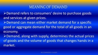 Demand function | law of demand | detail concept | PPT