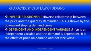 Demand function | law of demand | detail concept | PPTX
