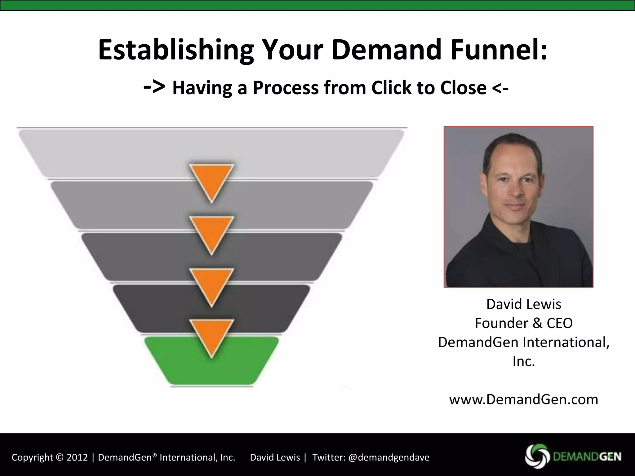 Establishing Your Demand Funnel | PPTX