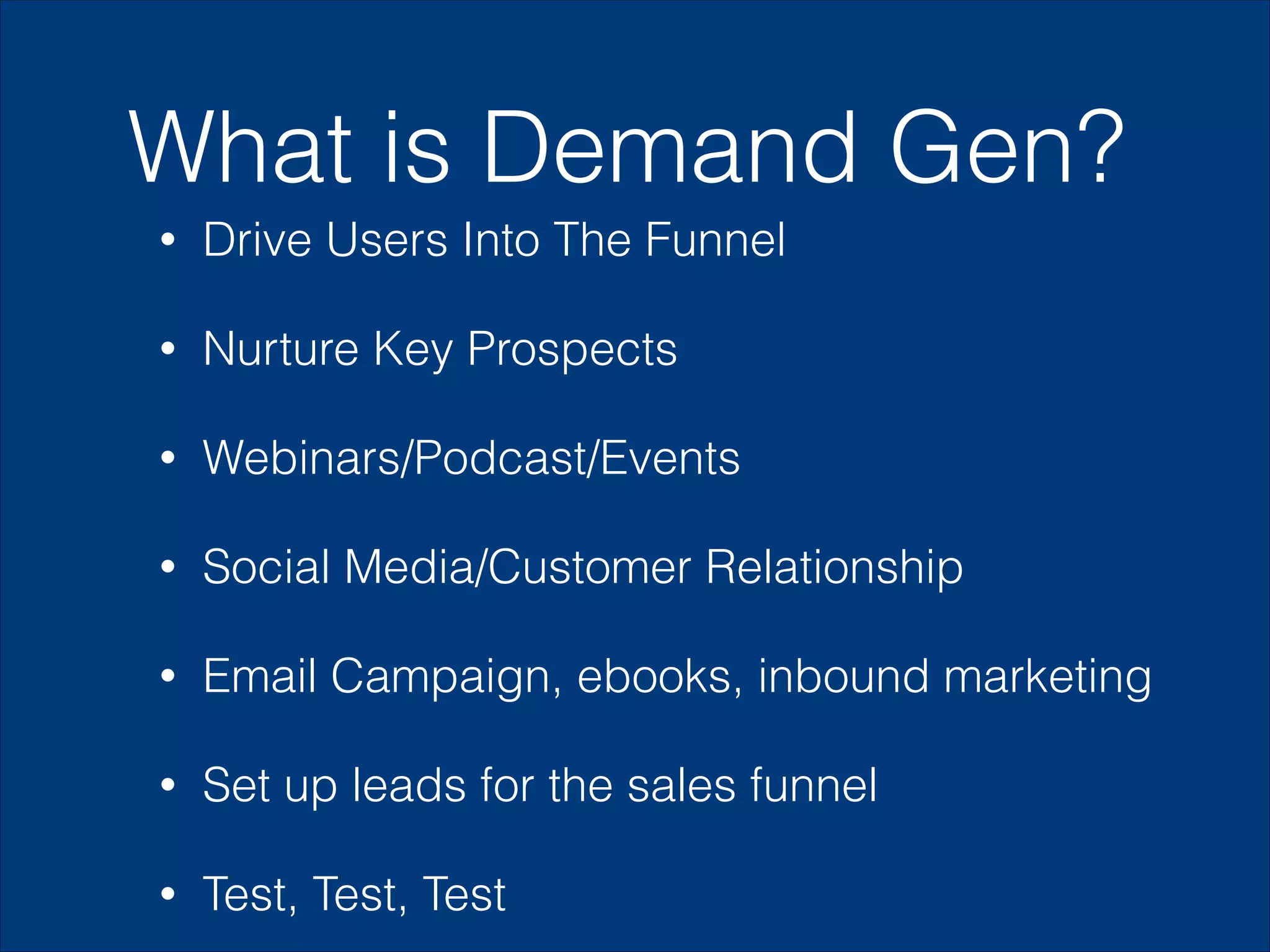 Demand Generation Introduction! | PDF