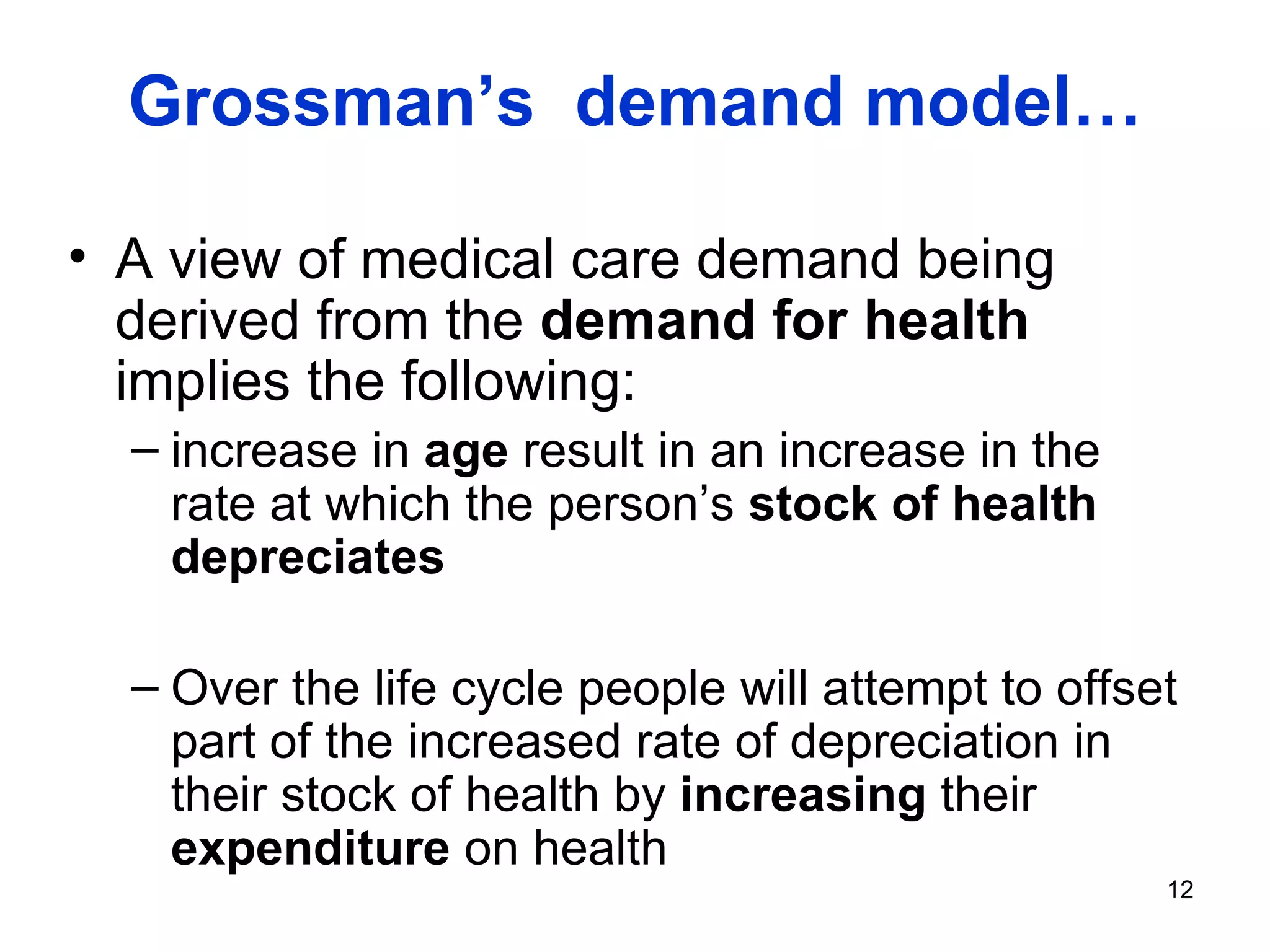 Demand in health care | PPT