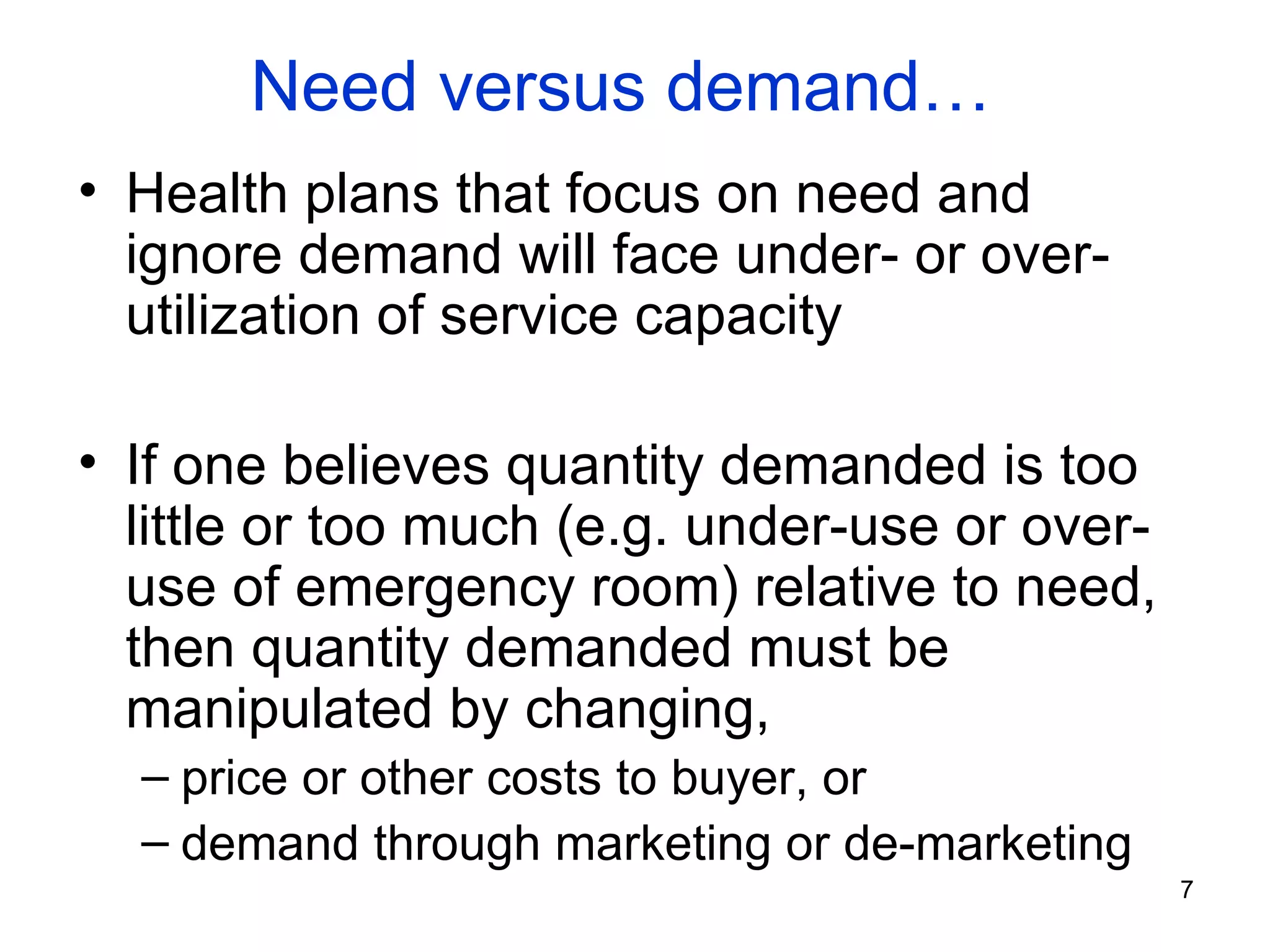 Demand in health care | PPT