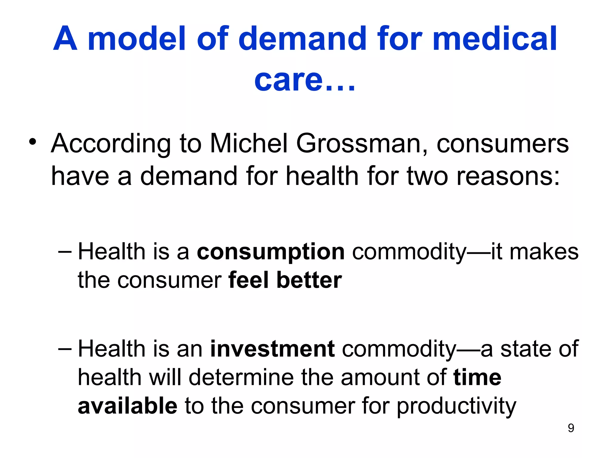 Demand in health care | PPT