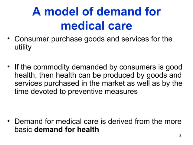 Demand in health care | PPT