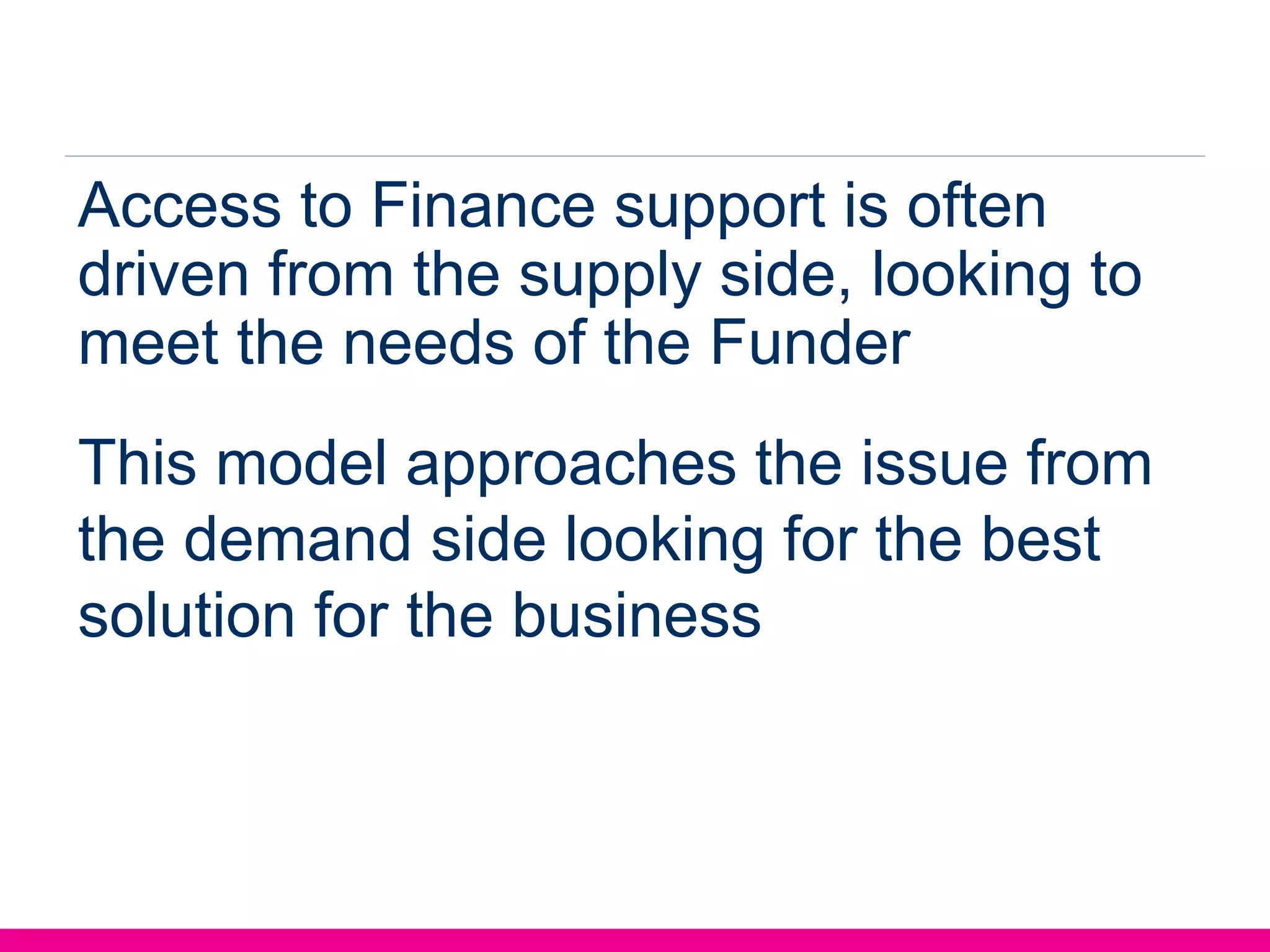 Demand led access to finance | PPT