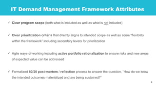 Practitioner’s Guide Building and Sustaining an Effective IT Demand ...