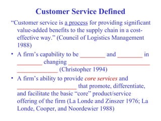 Demand management and customer service | PPT