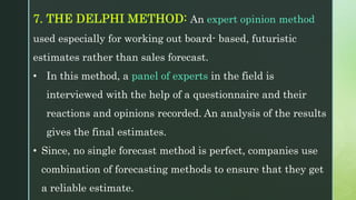 Demand measurement & sales forecasting | PPTX