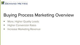 Demand Metric - Buying Process Marketing Overview | PPT