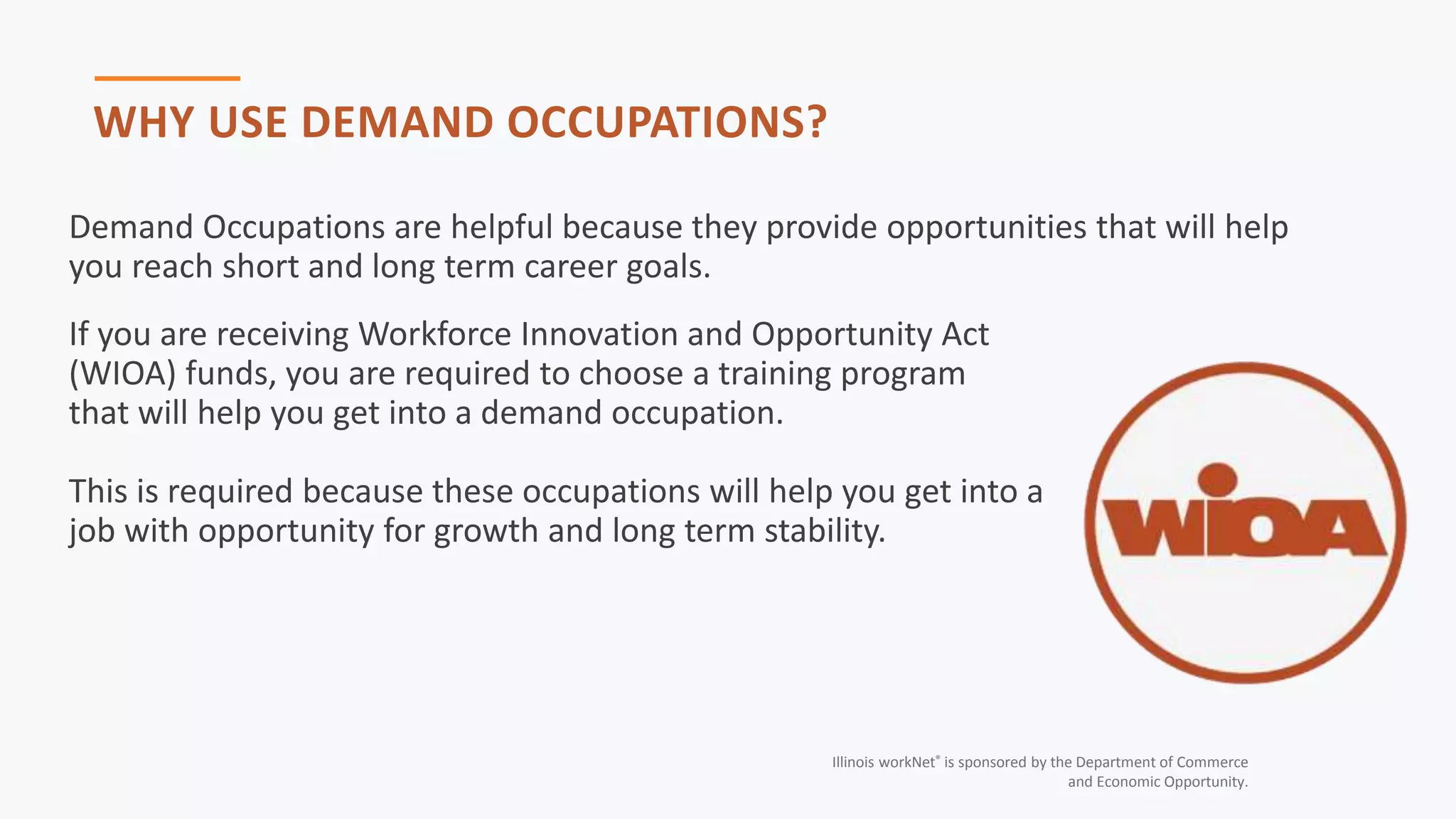 Demand Occupations Overview | PPTX